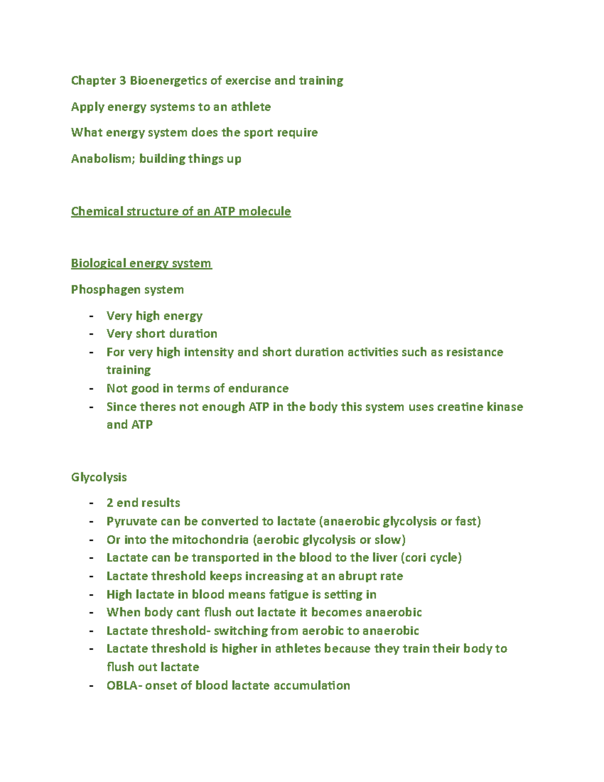 Chapter 3 bioenergetics exercise prescription - Chapter 3 Bioenergetics ...