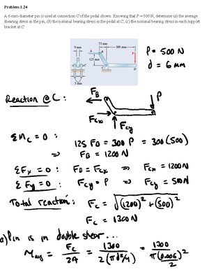 Problem 8 - Problem 8. Three forces are applied to the bar shown ...