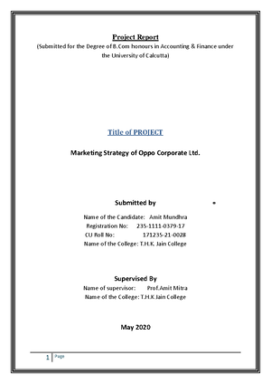 Edpp Guidelines 2022 - cu guideline for 3rd year project work along ...