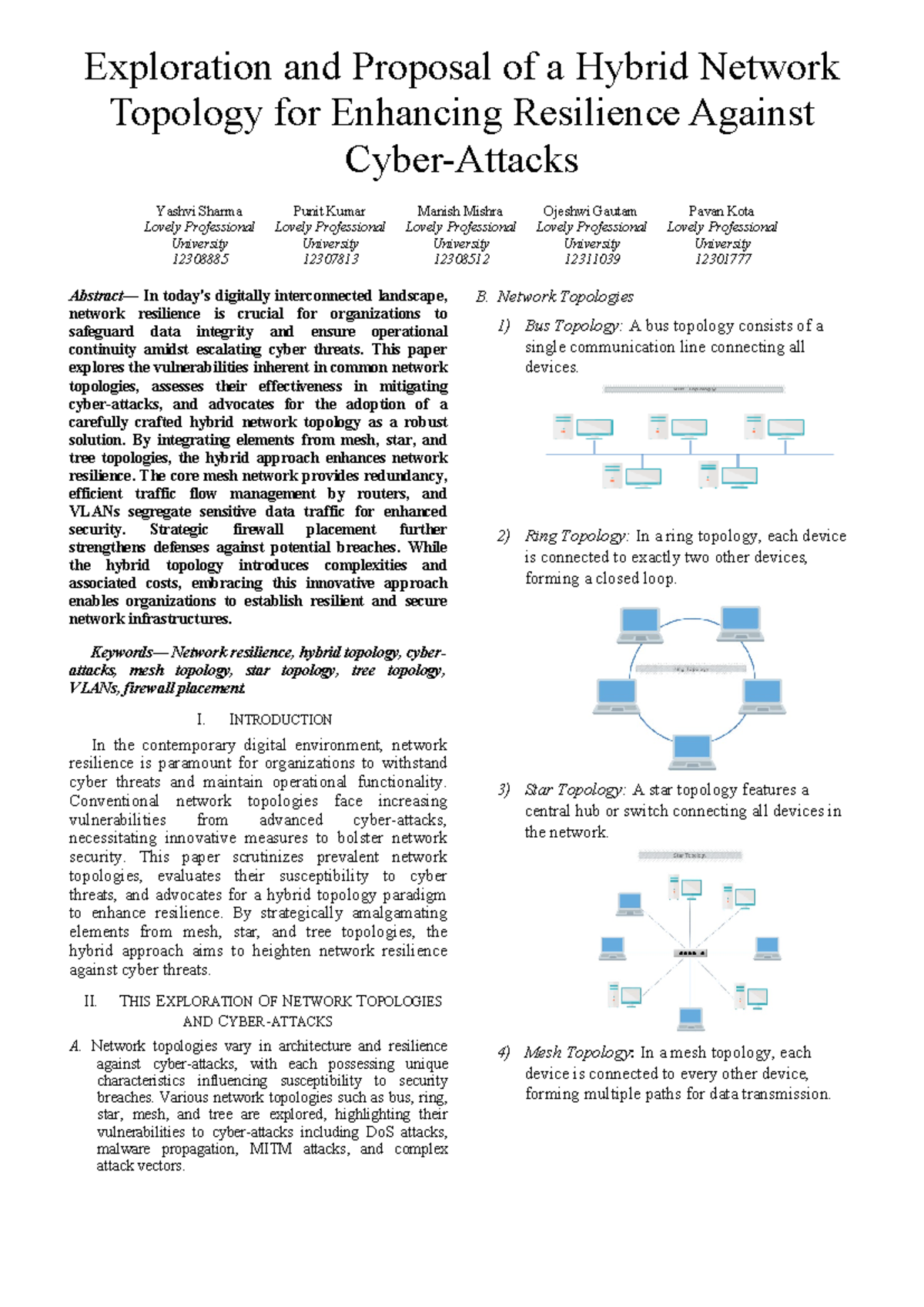 CA3-report on Exploration and Proposal of a Hybrid Network Topology for Enhancing Resilience ...