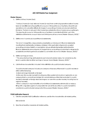 ACC 318 Module Six Assignment Template Got a 100 - ACC 318 Module Six ...