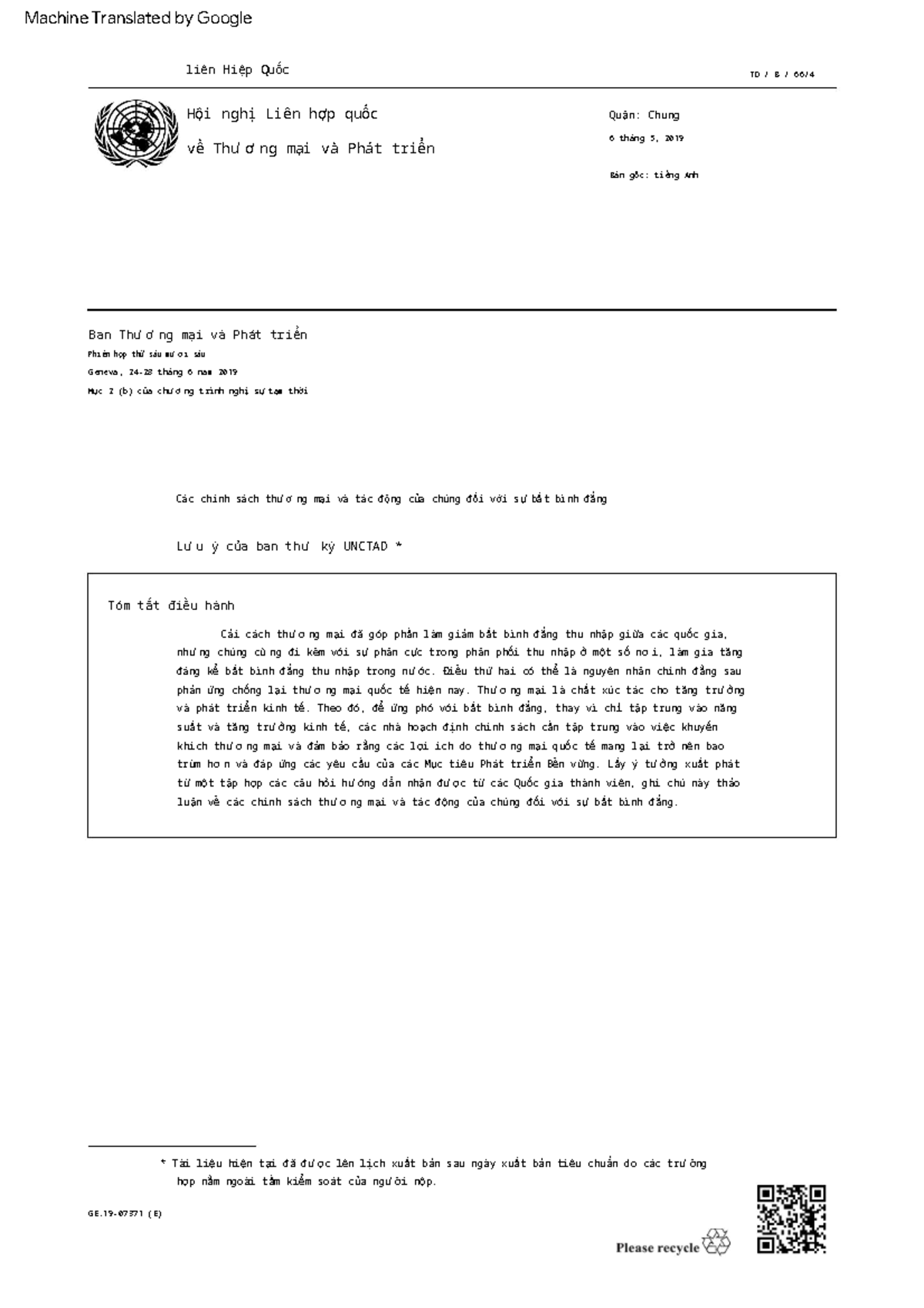 Tdb66 d4 en - fsgsg - liên Hißp Qußc ####### Các chính sách th± ¡ ng m ...