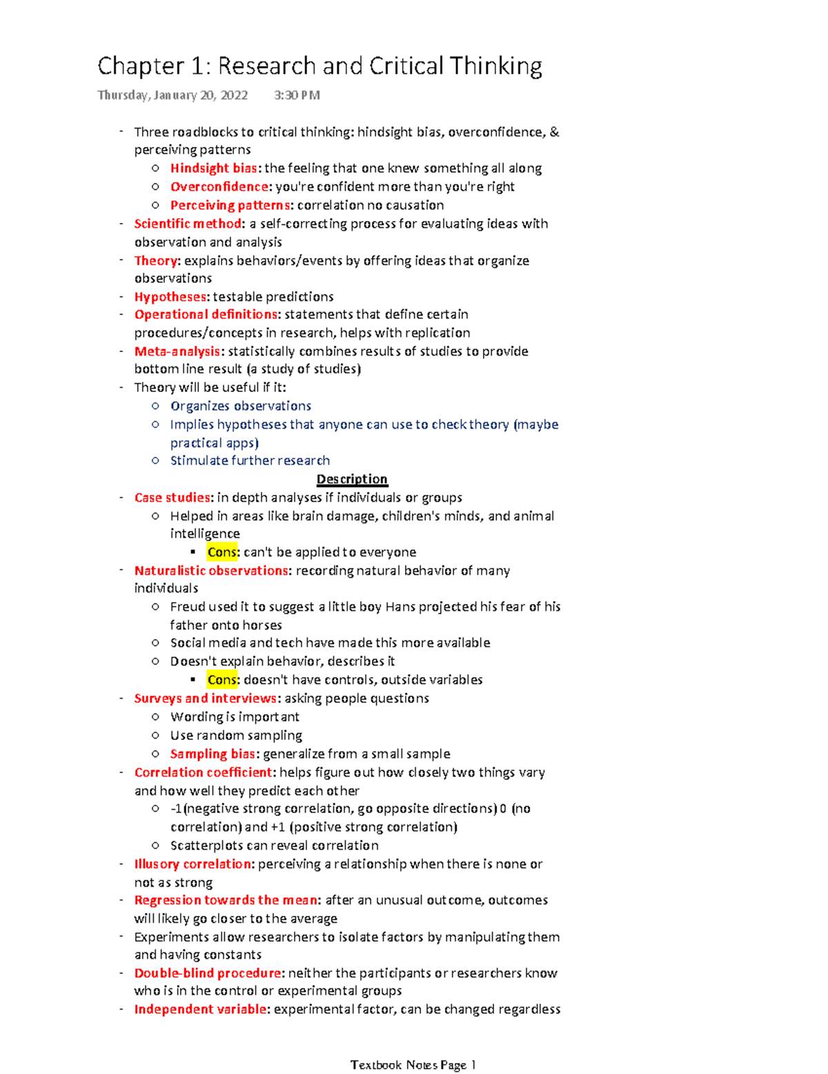 Chapter 1 Research and Critical Thinking - Three roadblocks to critical ...