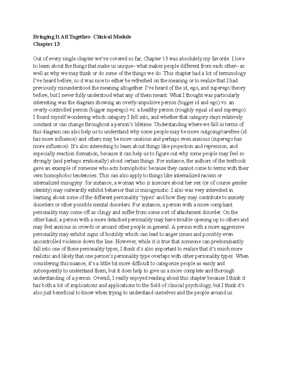5- Clinical Module - Bringing It All Together- Clinical Module Chapter ...
