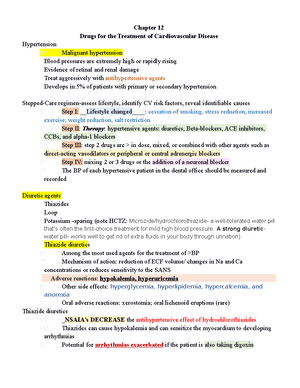 Chapter 12 - drugs information - Chapter 12 Drugs for the Treatment of ...