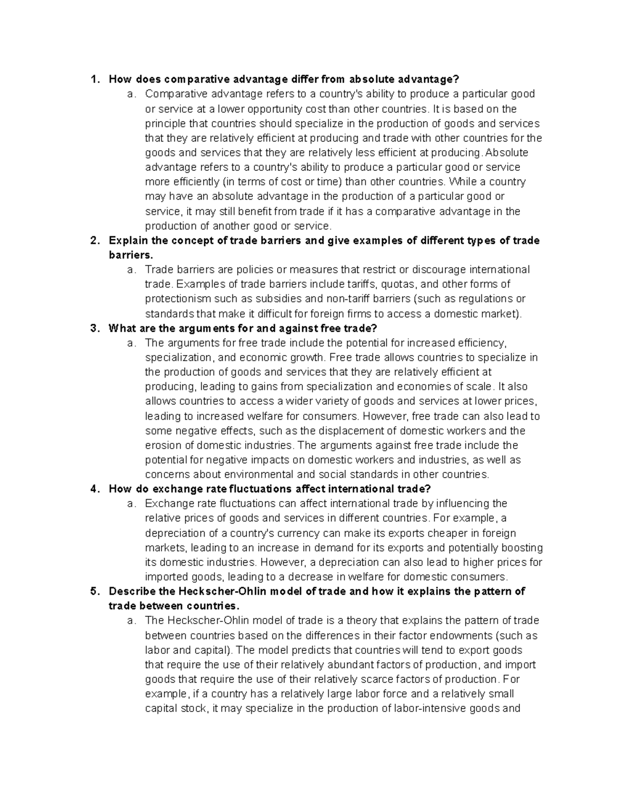 ECON234 set 3 - How does comparative advantage differ from absolute ...