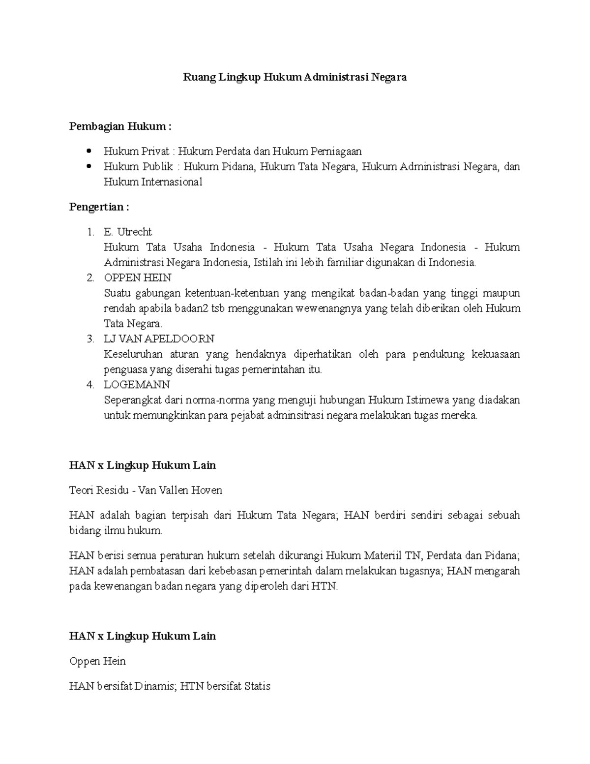 HAN Ruang Lingkup Hukum Administrasi Negara - Ruang Lingkup Hukum ...