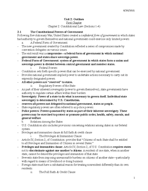BLAW 4001 Chapter 2 Constitutional Law Quiz - Constitution, Congress ...