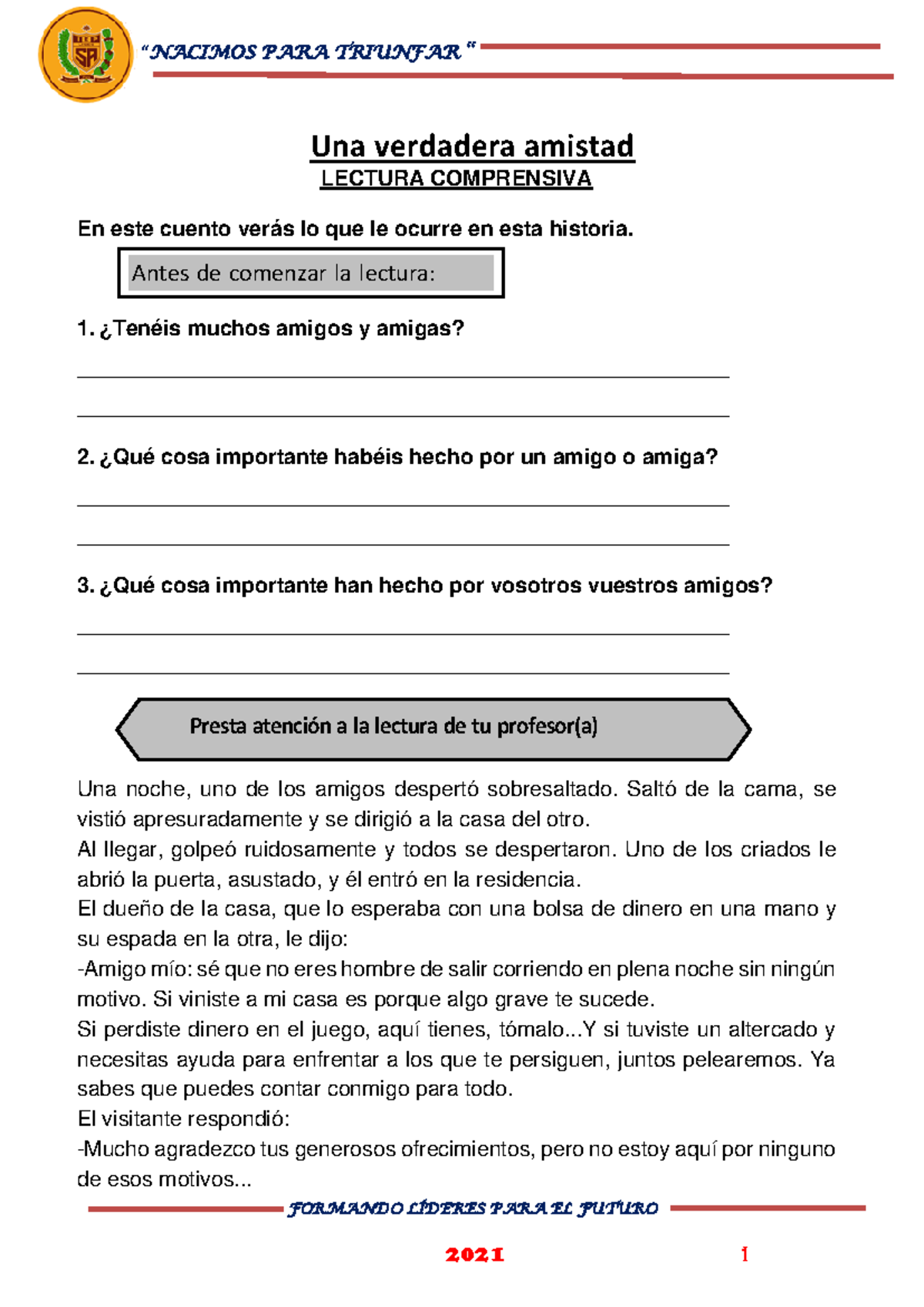 4to x Juntar 3B - matematicas - FORMANDO LÍDERES PARA EL FUTURO Una ...