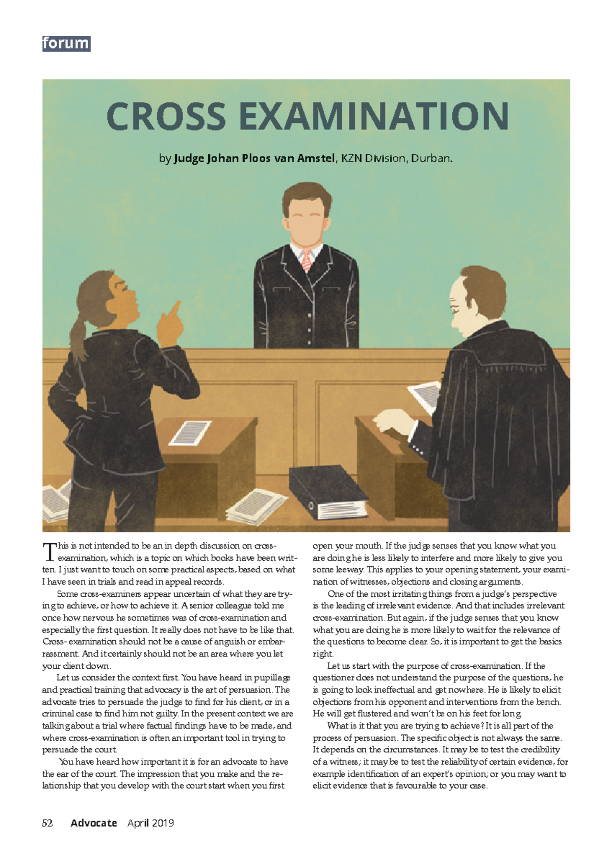 Cross Examination Lowdown - forum T ####### his is not intended to be ...