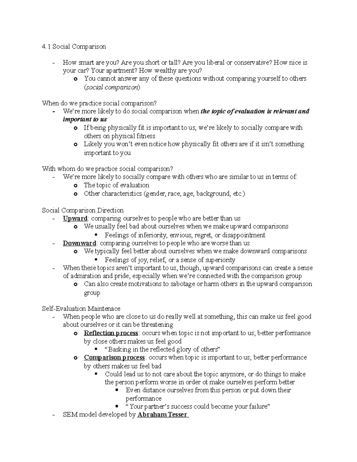 PSY435 Module 4 Lectures - 4 Social Comparison - How smart are you? Are ...
