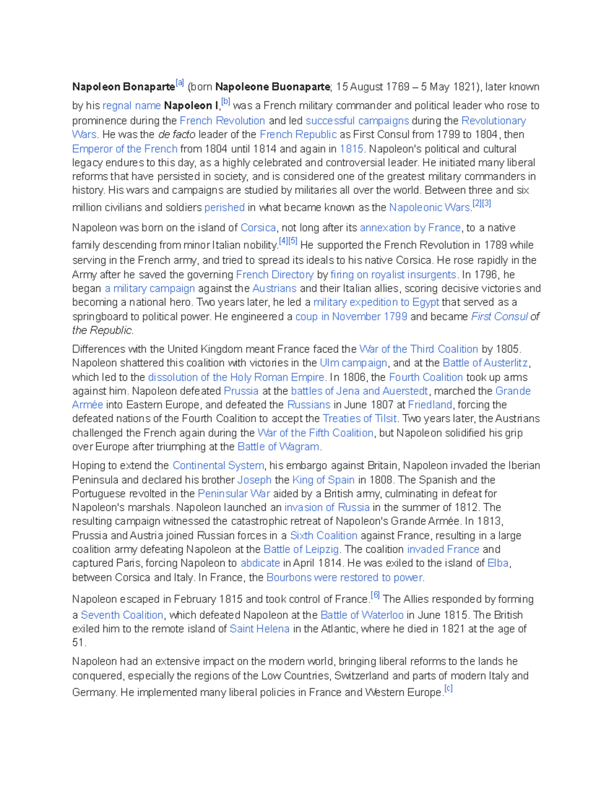 Napoleon Bonaparte - n/a - Napoleon Bonaparte[a] (born Napoleone ...