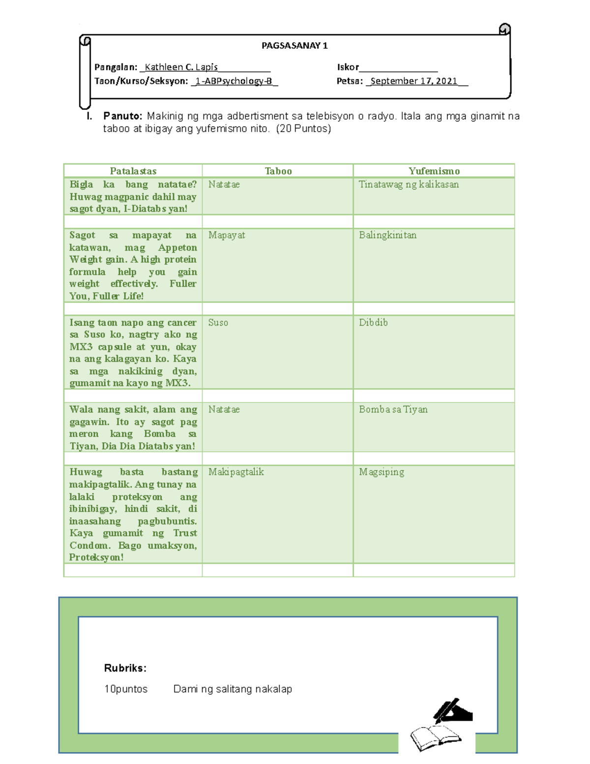 Week-4-activity - to dfbd - I: Makinig ng mga adbertisment sa ...