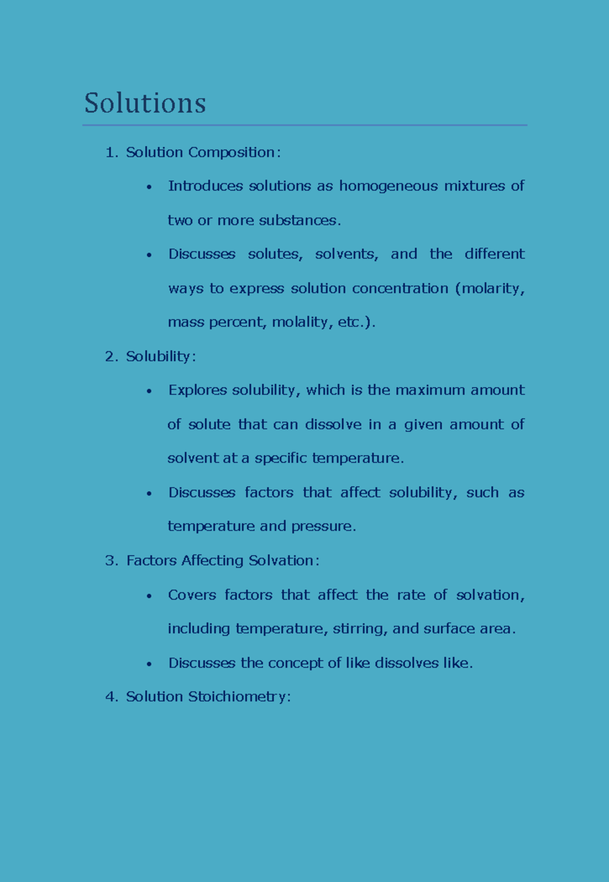 AP Chemistry-19 - AP Chemistry-19 - Solutions Solution Composition ...