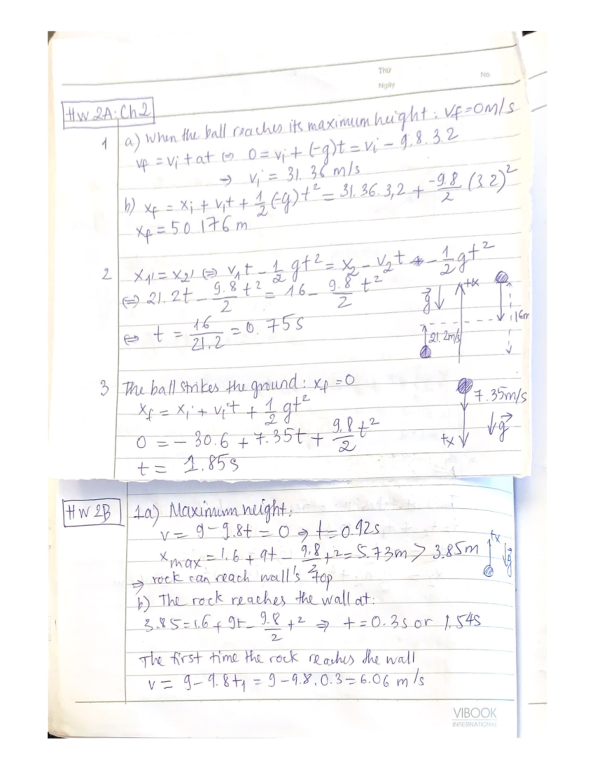 Homework Week 2 - Motion - PHYS2001 - Studocu