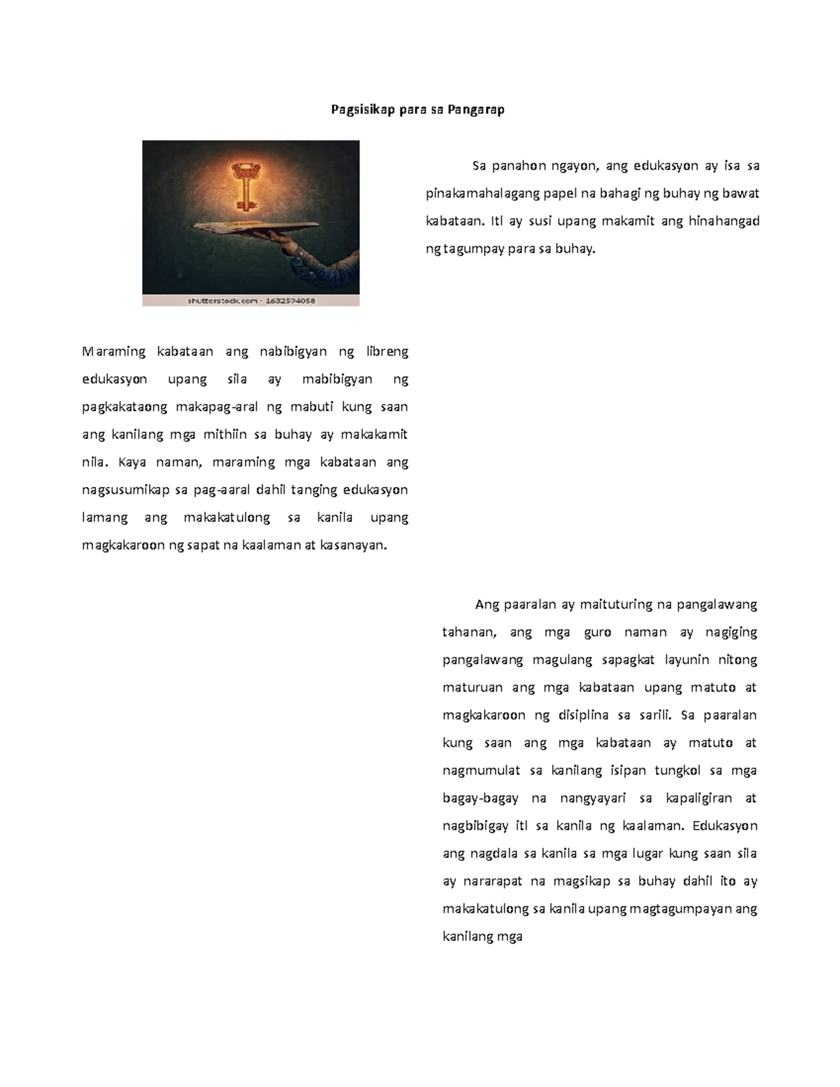 Pagsisikap para-WPS Office - Pagsisikap para sa Pangarap Sa panahon ...