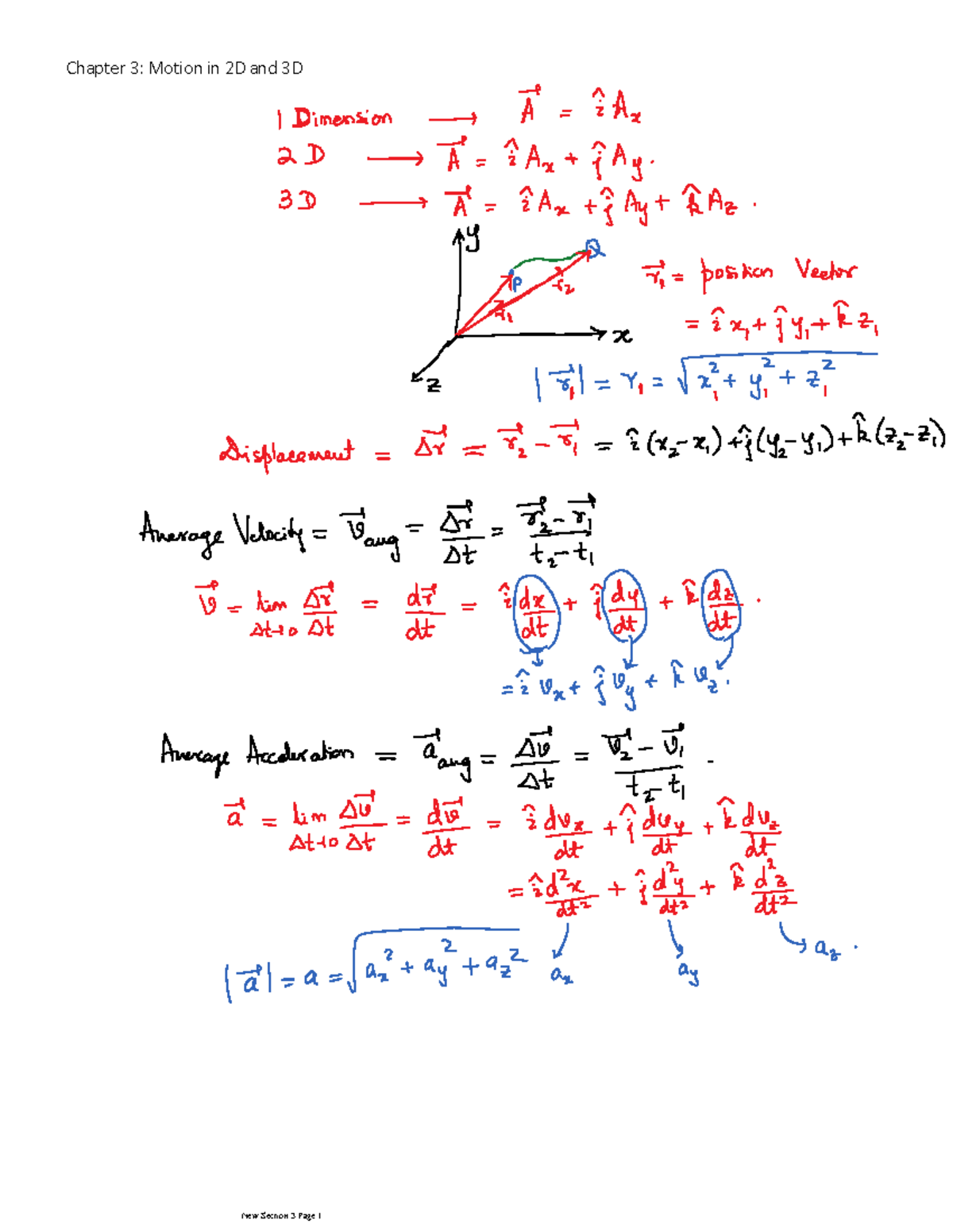 Kinematics 2D - Chapter 3: Motion in 2D and 3D 89. A particle located ...