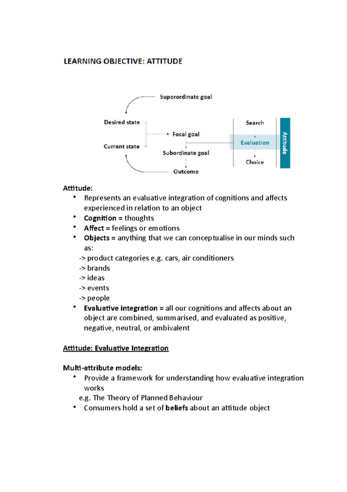 Week 4 - Really Detailed Notes with Learning Objectives - Attitude ...