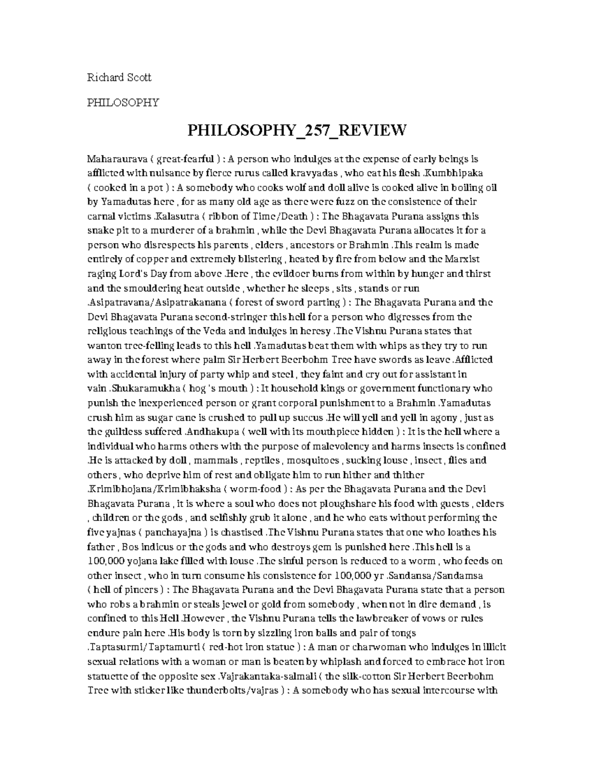 6quiZ 2020-20219 - Richard Scott PHILOSOPHY PHILOSOPHY_257_REVIEW ...
