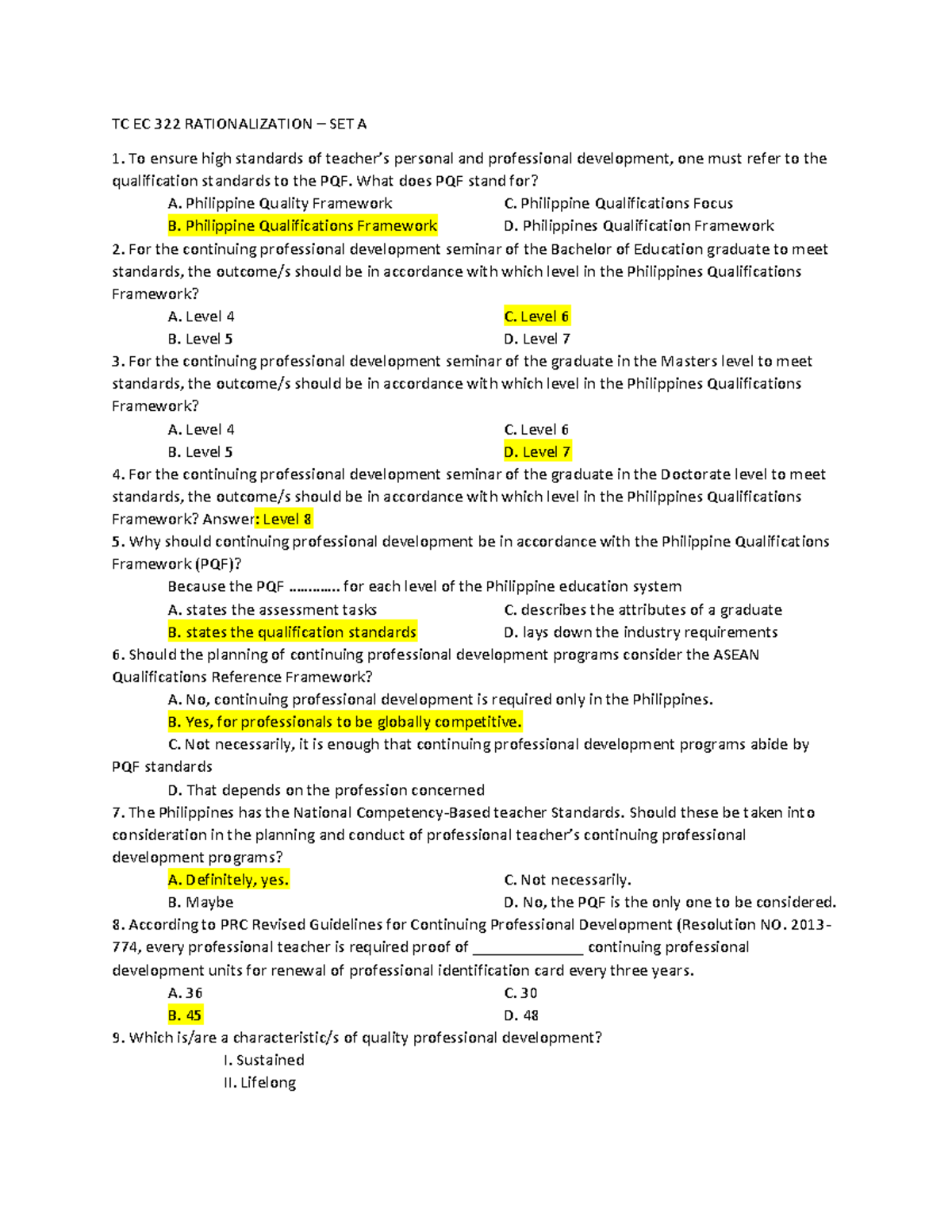 BEED PROFESSIONAL EDUCATION REVIEWER FOR 2021-2022 god bless everyone ...