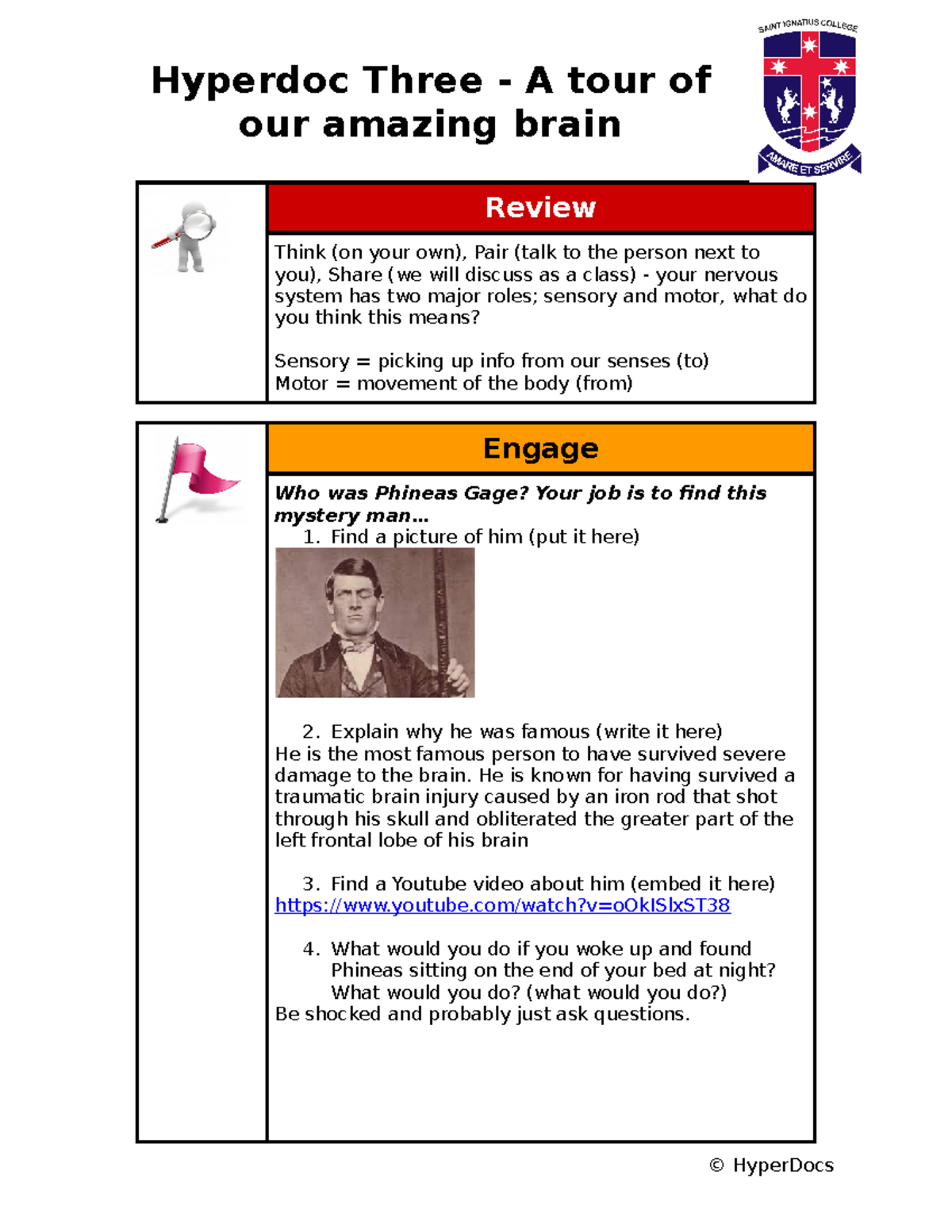 Hyperdoc 3 - practise sheets - Hyperdoc Three - A tour of our amazing ...