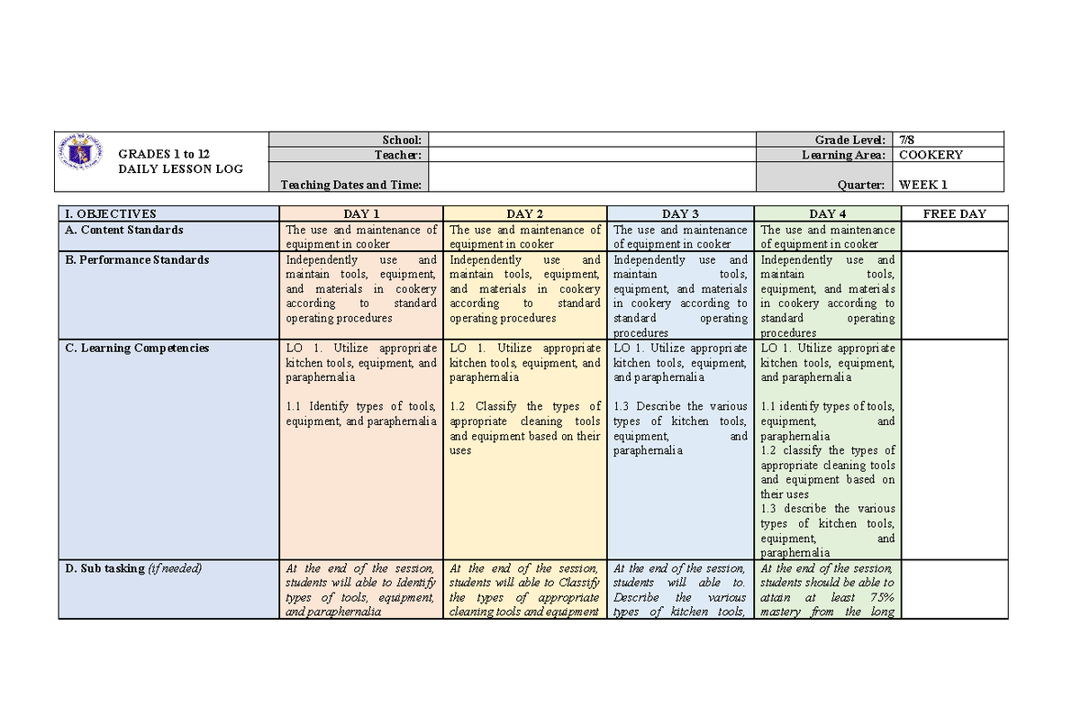 Cookey DLL - Accomplishment Report on practicing cooking cooking ...