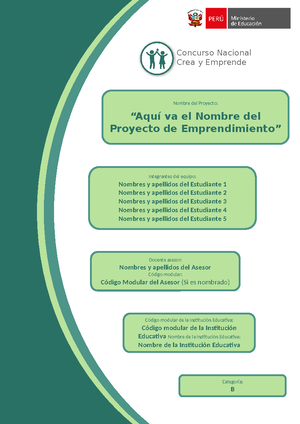 PLAN Anual EPT 1° SEC 2024 - PLANIFICACIÓN CURRICULAR ANUAL DE EPT 2024 I. DATOS INFORMATIVOS: 1 ...