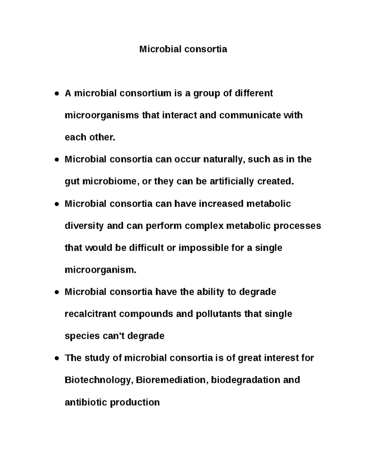 Microbial consortia - Google Docs - Microbial consortia A microbial ...