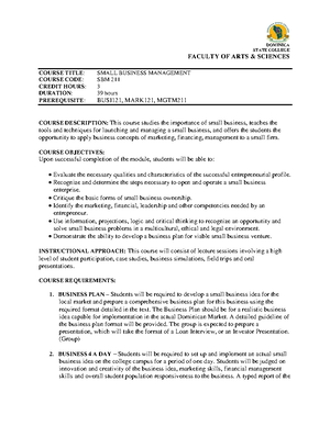 Principle Of Business SBA - Small businesses management - UWI - Studocu