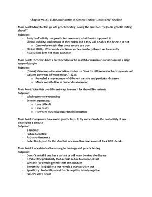 Uncertainty 1 and 2 Annotation and Outline - Chapter 1: Uncertainty in ...