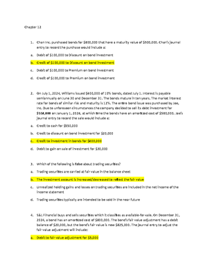 Acc302- chapter 12 notes - ACC 302 - Studocu