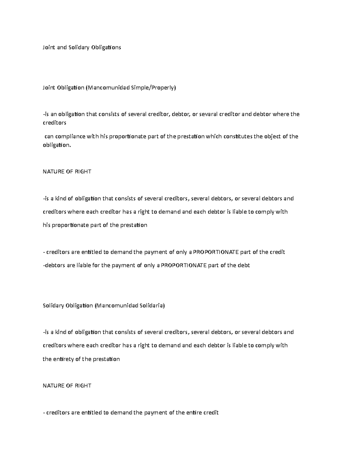 Joint and Solidary Obligations article 1199 - Joint and Solidary ...