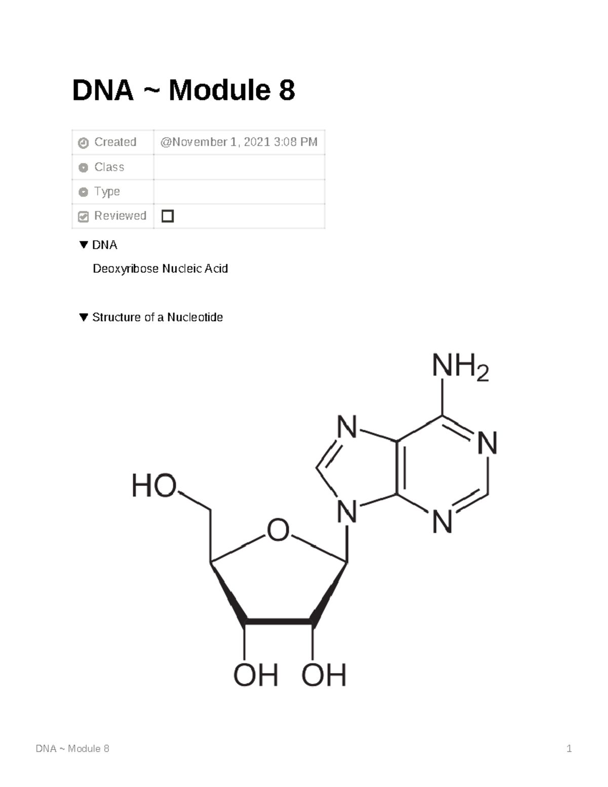 DNA Module 8 - Key terms in DNA - DNA ~ Module 8 1 DNA ~ Module 8 ...