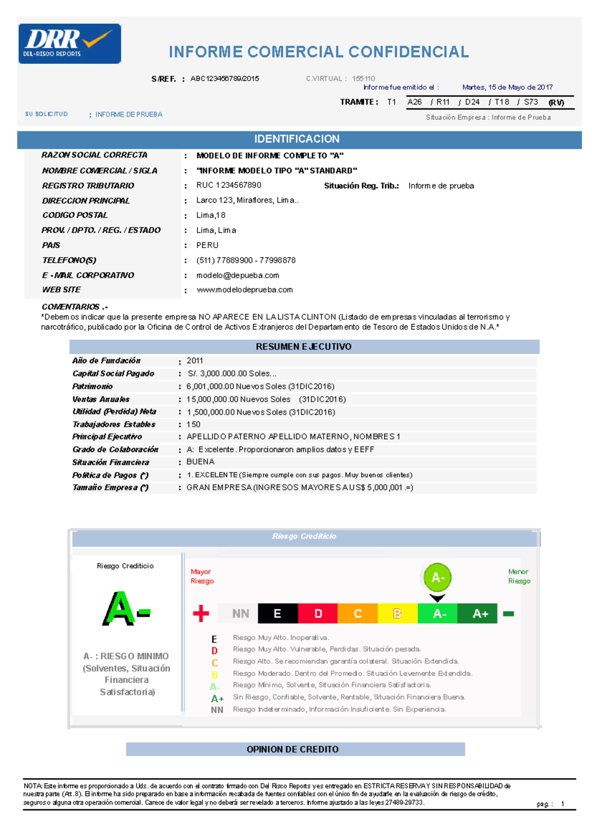 Modelo informe comercial es - TRAMITE SU SOLICITUD S/REF. : : : Martes ...