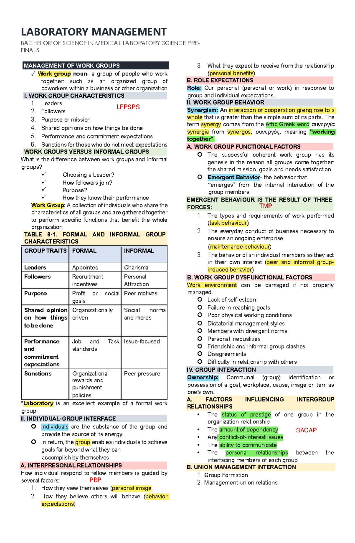 Labman PRE Finals Trans - BACHELOR OF SCIENCE IN MEDICAL LABORATORY ...