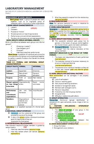 Midterms Labman transes - MANAGEMENT OF CHANGE I. Change: A Natural Process Change: To become ...