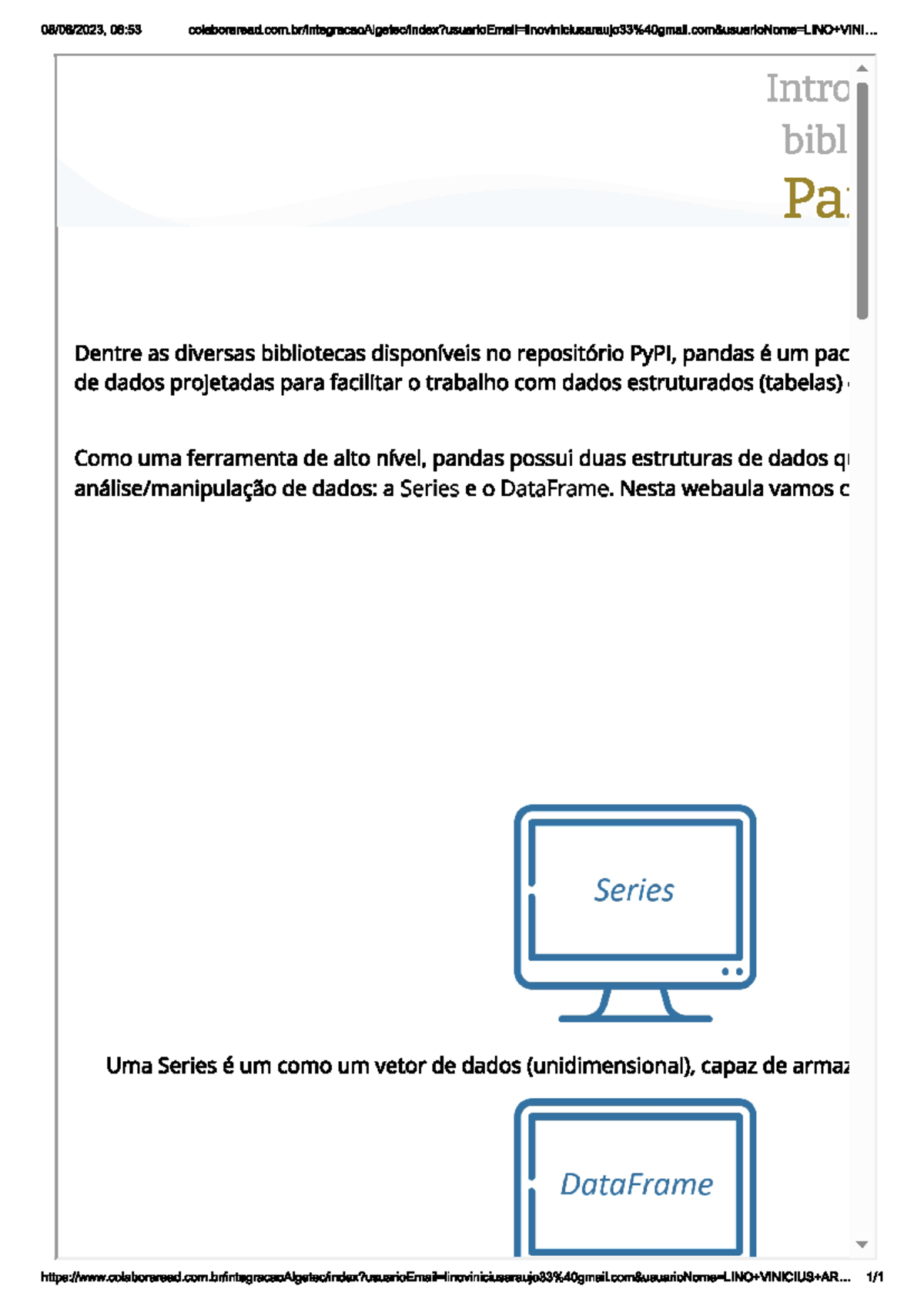 Introdução a bibliotecas Pandas - Programação e Desenvolvimento de ...
