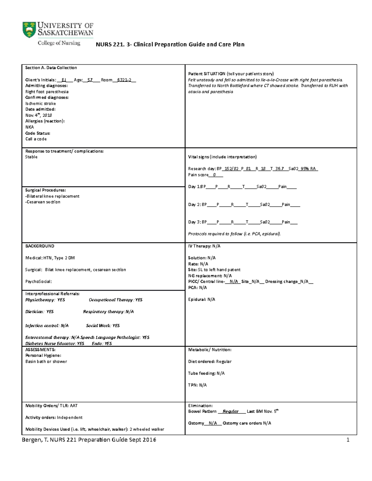 Preparation Guide EJ - Section A. Data Collection Client’s Initials: EJ ...