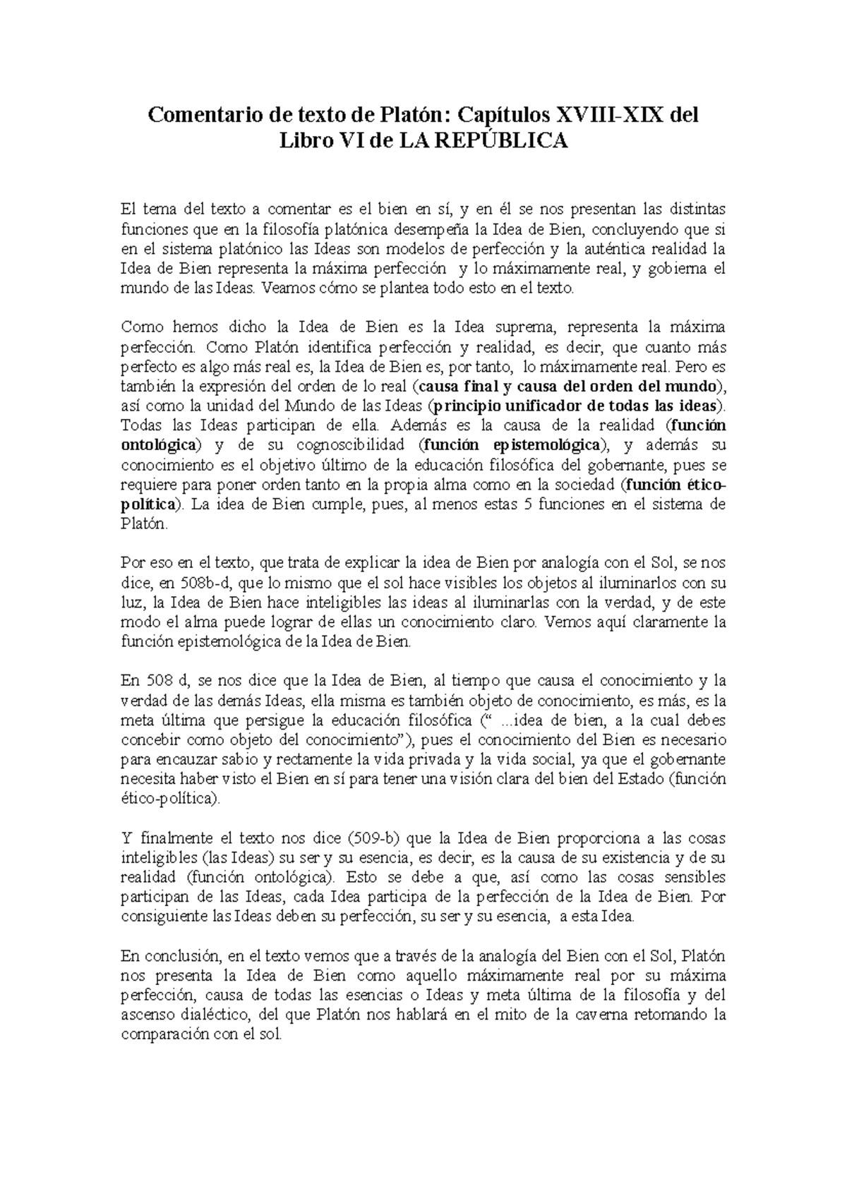 Comentario-de-texto-de-Platón - Comentario de texto de Platón ...