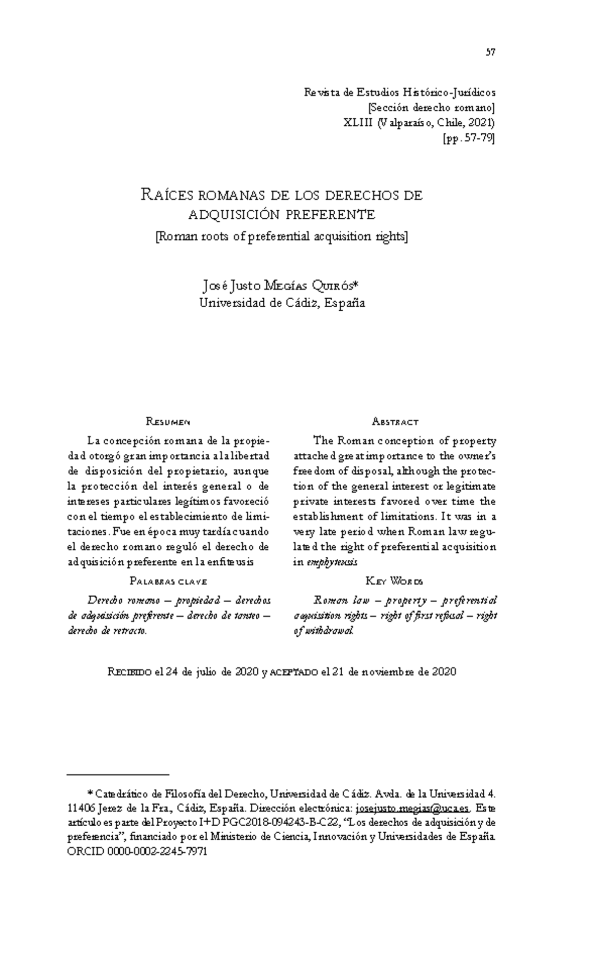 0716 5455 rehj 43 57 - hgdhdghdfghg - 57 Revista de Estudios Histórico ...
