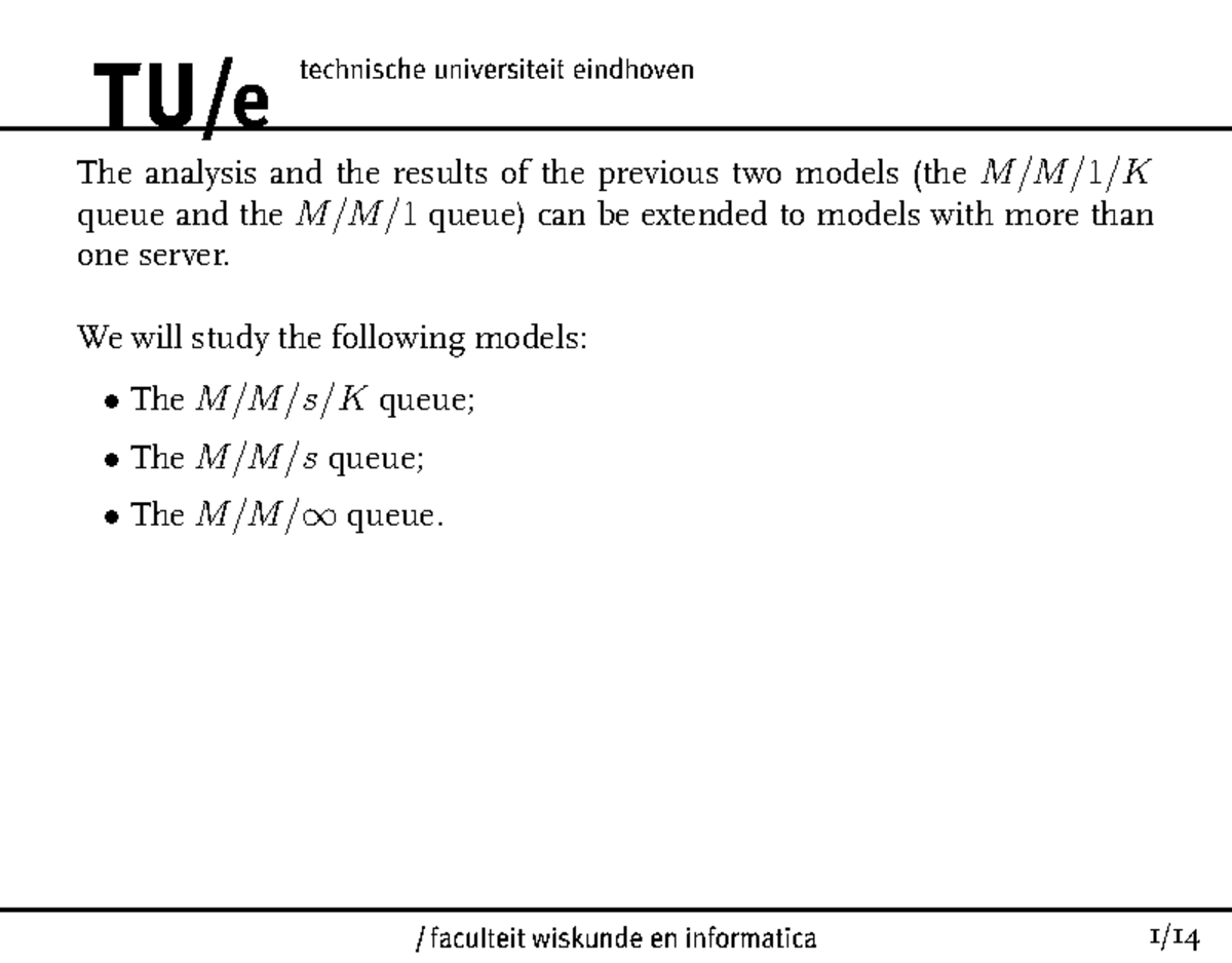 Infinite queue - BSC CIVIL - 1/ The analysis and the results of the ...
