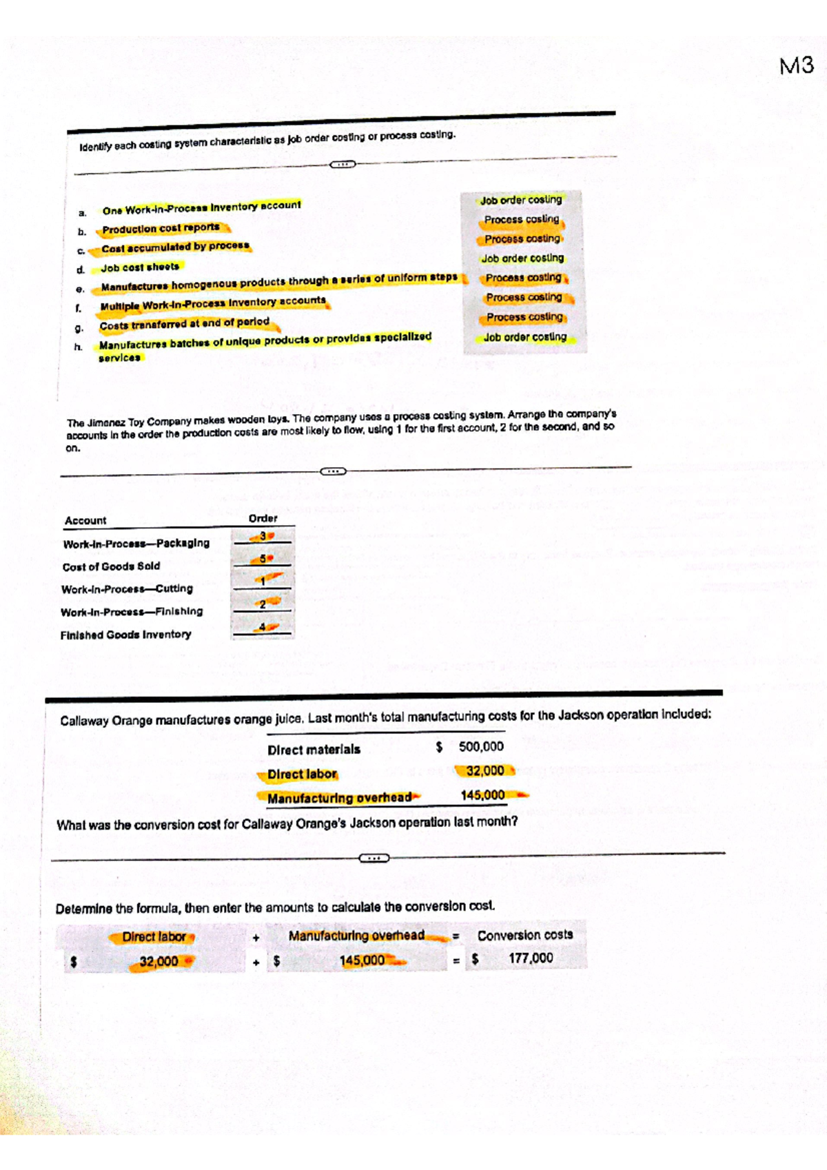 M3 - homework for chapter three, all questions included with detailed steps to solve - Studocu