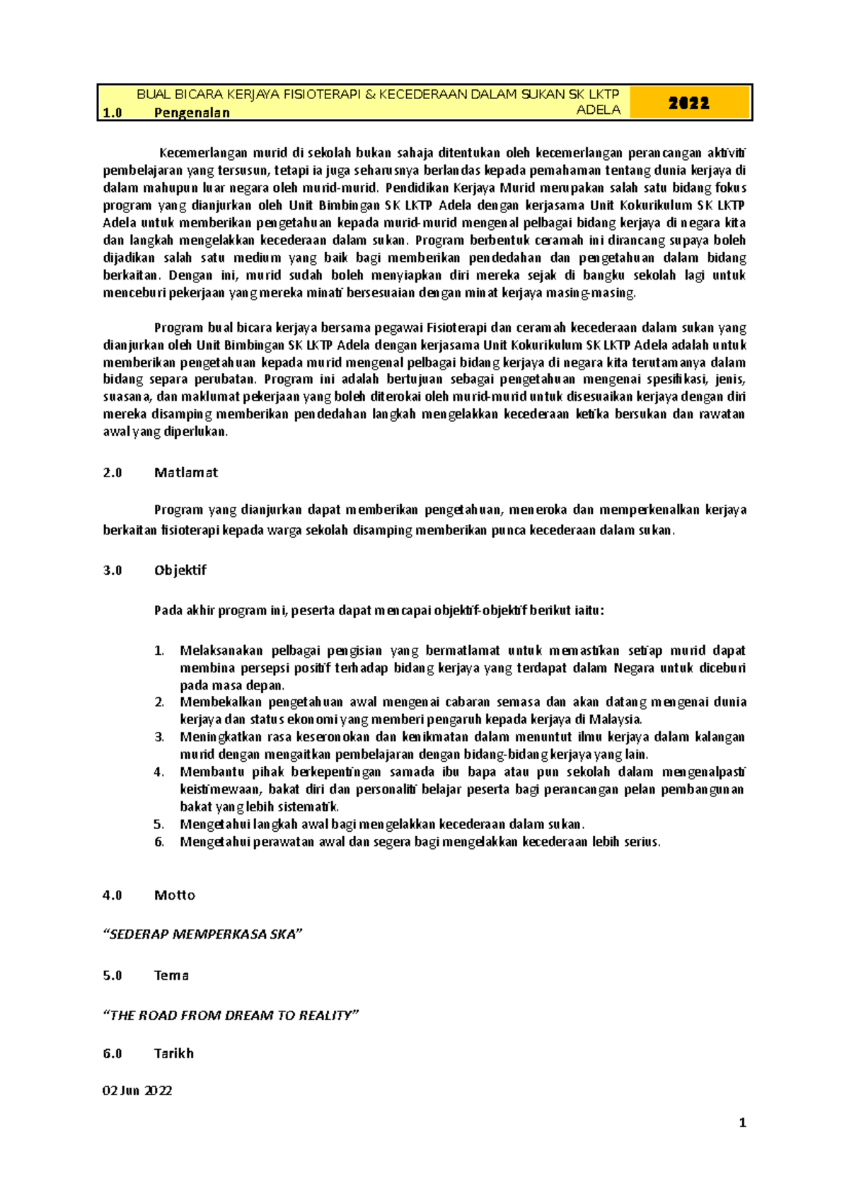 Kertas Kerja BUAL Bicara Kerjaya Fisioterapi DAN Kecederaan Dalam Sukan ...