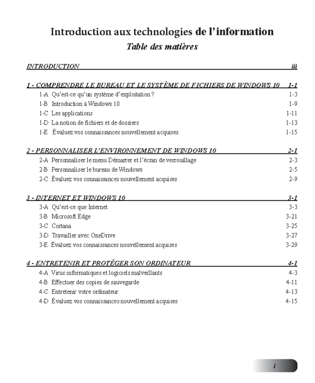 Introduction aux technologies de l’information - i Introduction aux ...