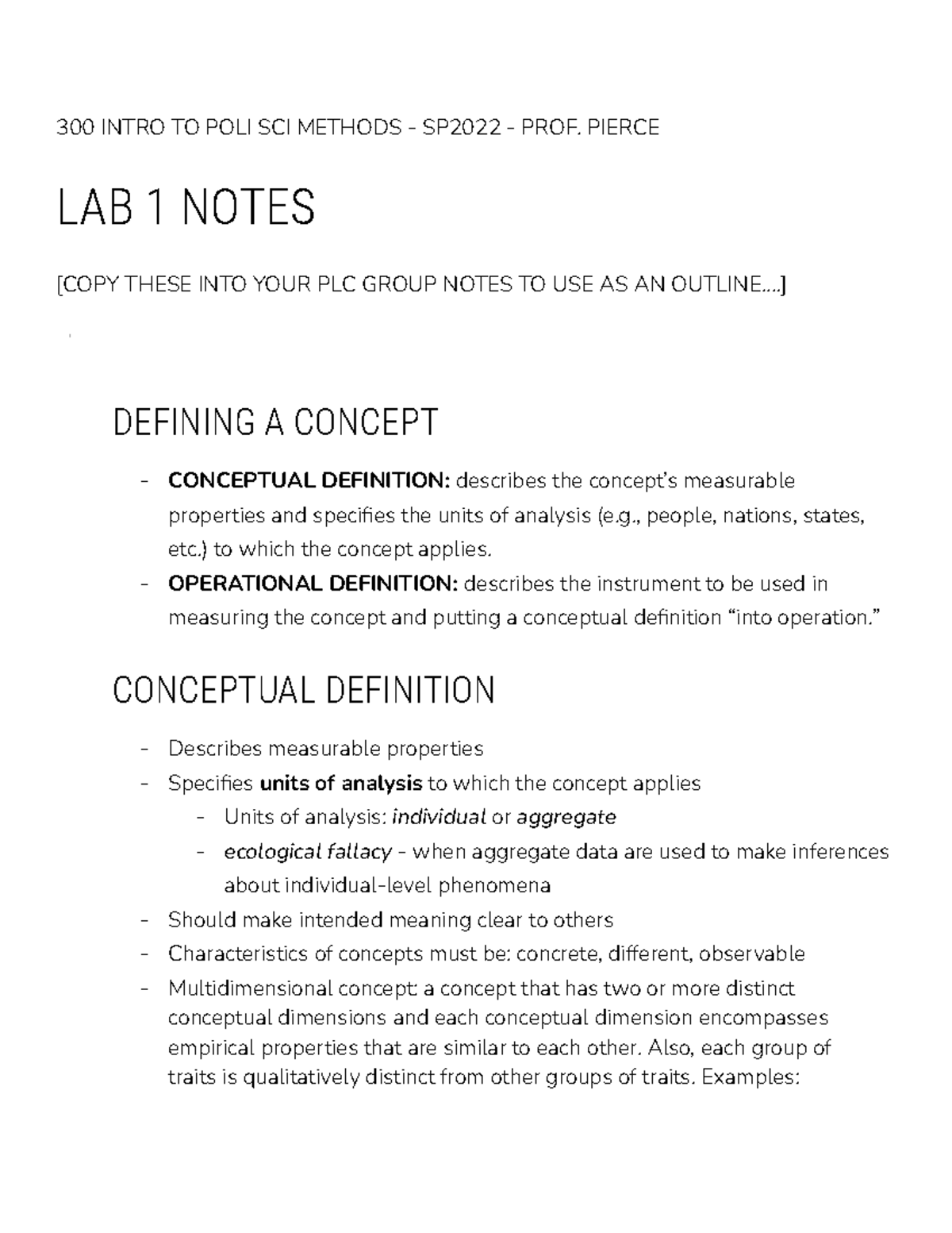 300 SP2022 Labnotes 01 - none - 300 INTRO TO POLI SCI METHODS - SP2022 ...