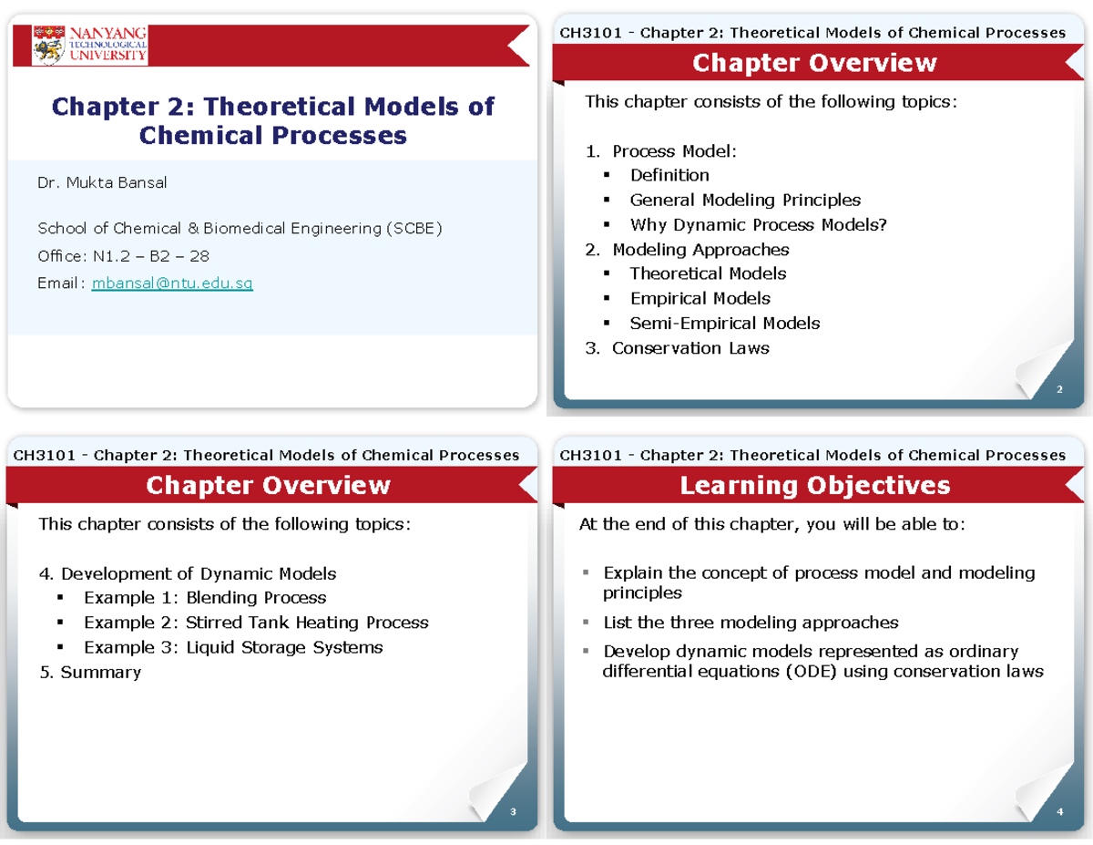 Process L2 - Dr. Mukta Bansal School of Chemical & Biomedical ...