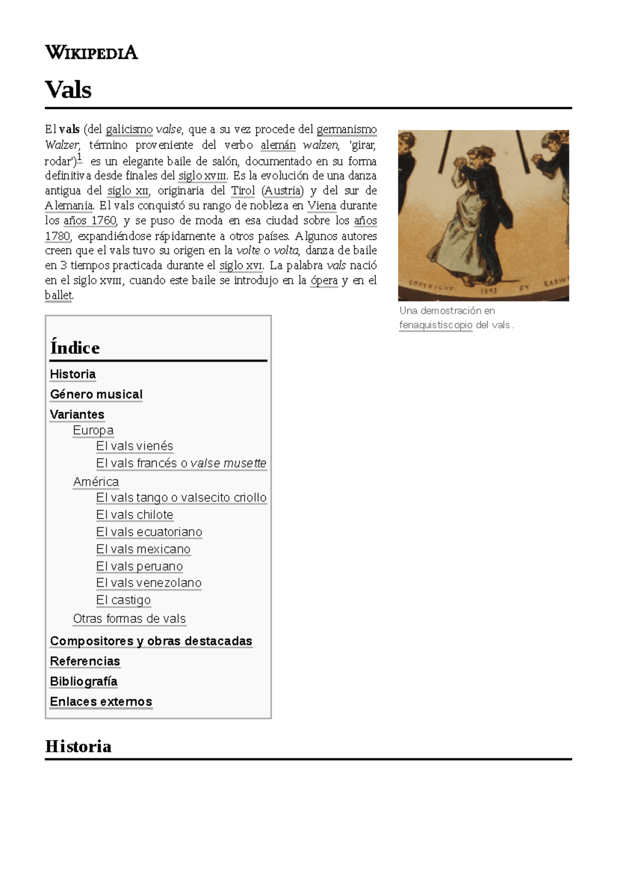 Vals - Una demostración en fenaquistiscopio del vals. - Vals El vals ...