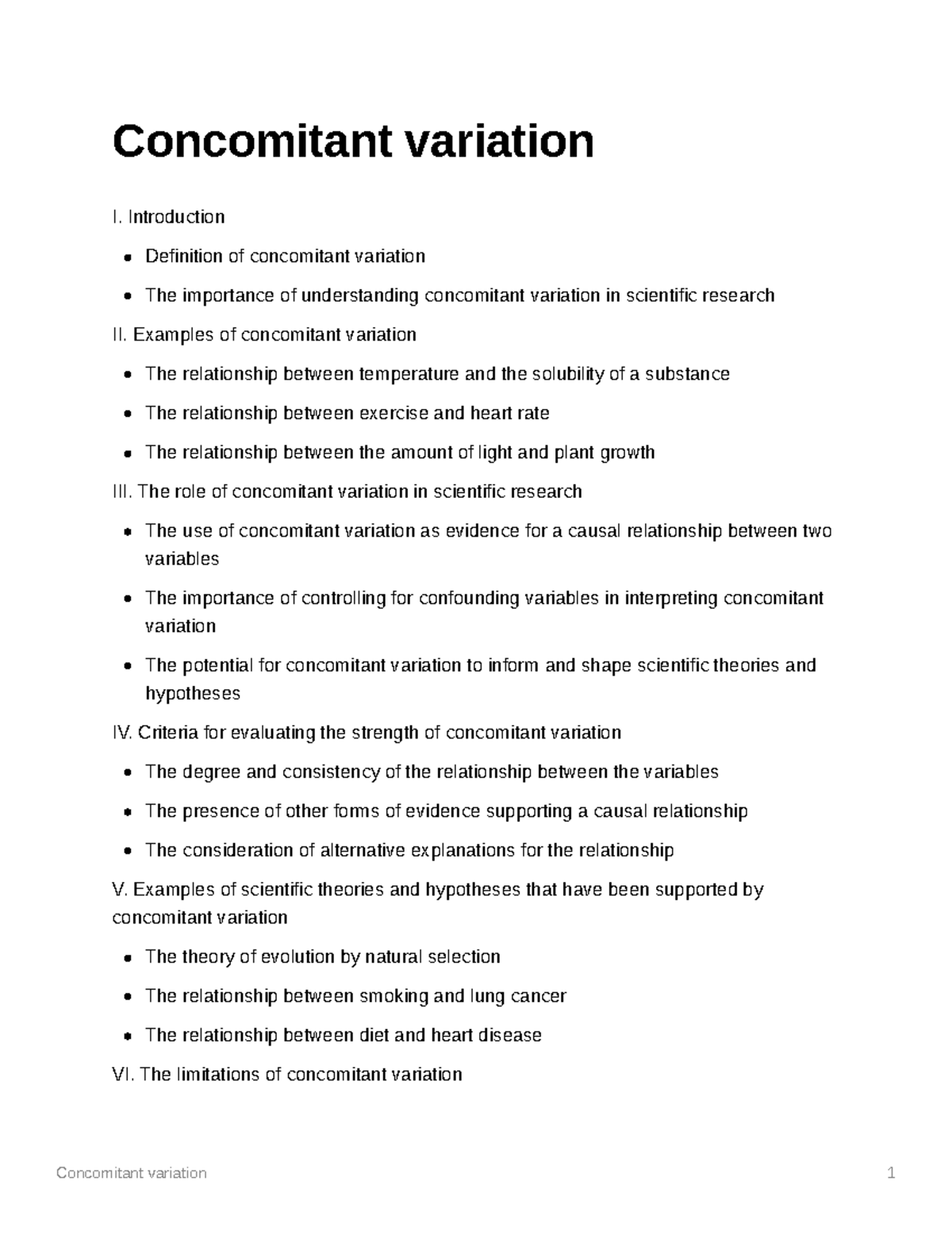 Concomitant variation - Introduction Definition of concomitant ...