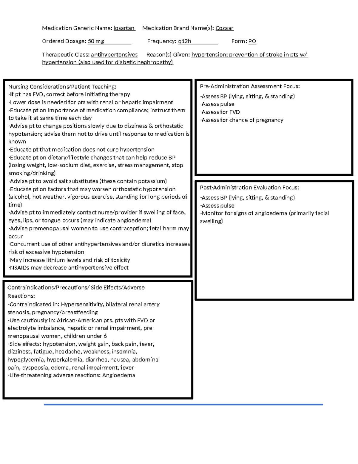Vernon Russell Losartan - Medication Generic Name: losartan Medication ...