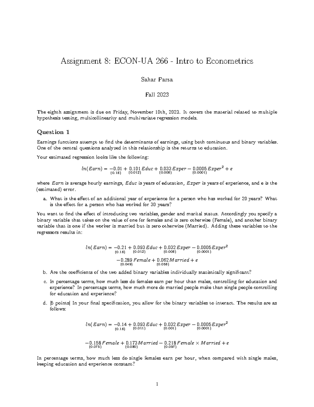 Assignment 8 - Copy - Summary Macro-Economics - Assignment 8: ECON-UA ...